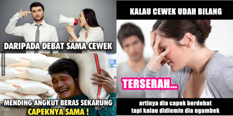 10 Meme Berdebat Sama Cewek Ini Pasti Gak Pernah Salah - Dafunda.com