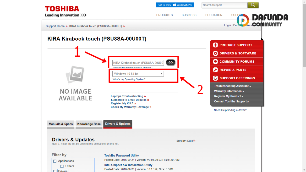 Cara Mudah Download dan Install Driver Laptop Toshiba - Dafunda.com