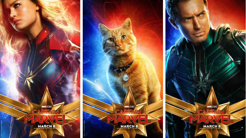 Goose Masuk dalam Poster Karakter Captain Marvel – Dafunda.com