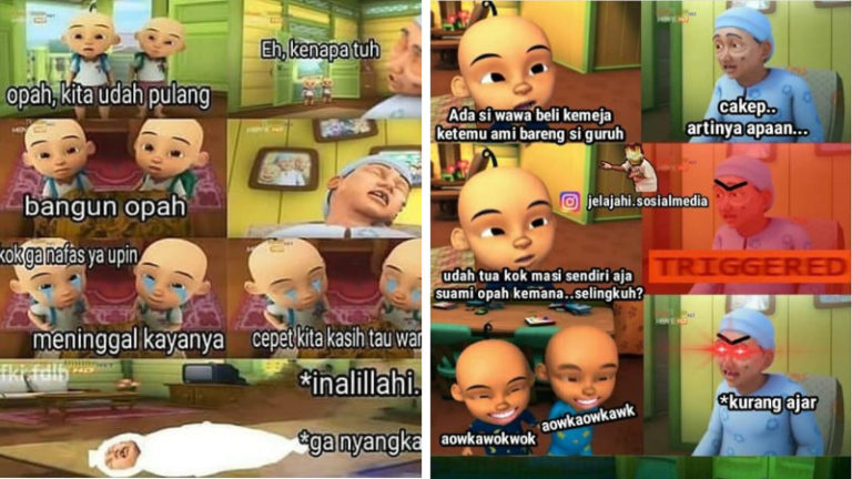 8 Meme Lucu Upin Ipin Bersama Opah ini Bikin Kalian Ngakak Pokoknya!