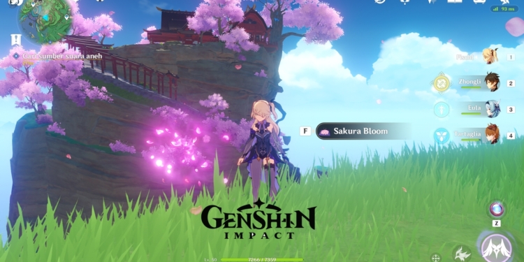 Lokasi Sakura Bloom Inazuma Genshin Impact - Dafunda.com