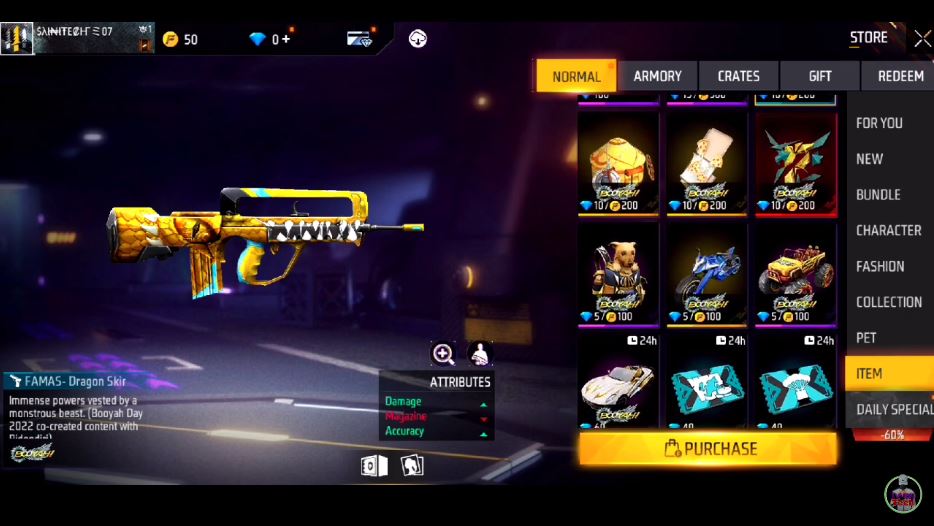 Dapatkan Gun Skin Famas Dragon dan Sports Car Speed Acer FF Secara ...