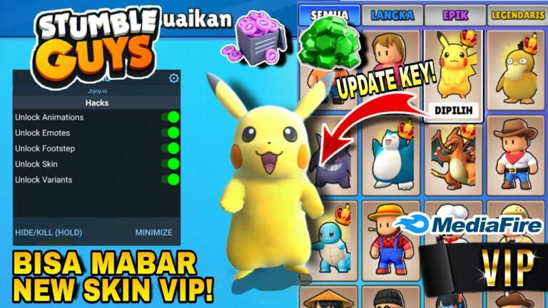Stumble Guys x Pokemon Mod APK 0.44 (Unlimited Money & Gems) - Dafunda.com