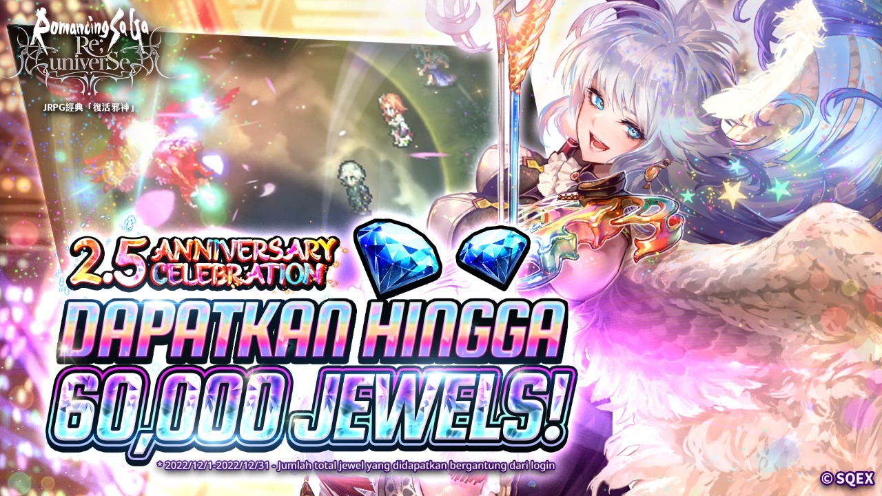 SaGa RS Rayakan 2.5 Anniversary dengan Banyak Bonus Kepada Para Pemain ...