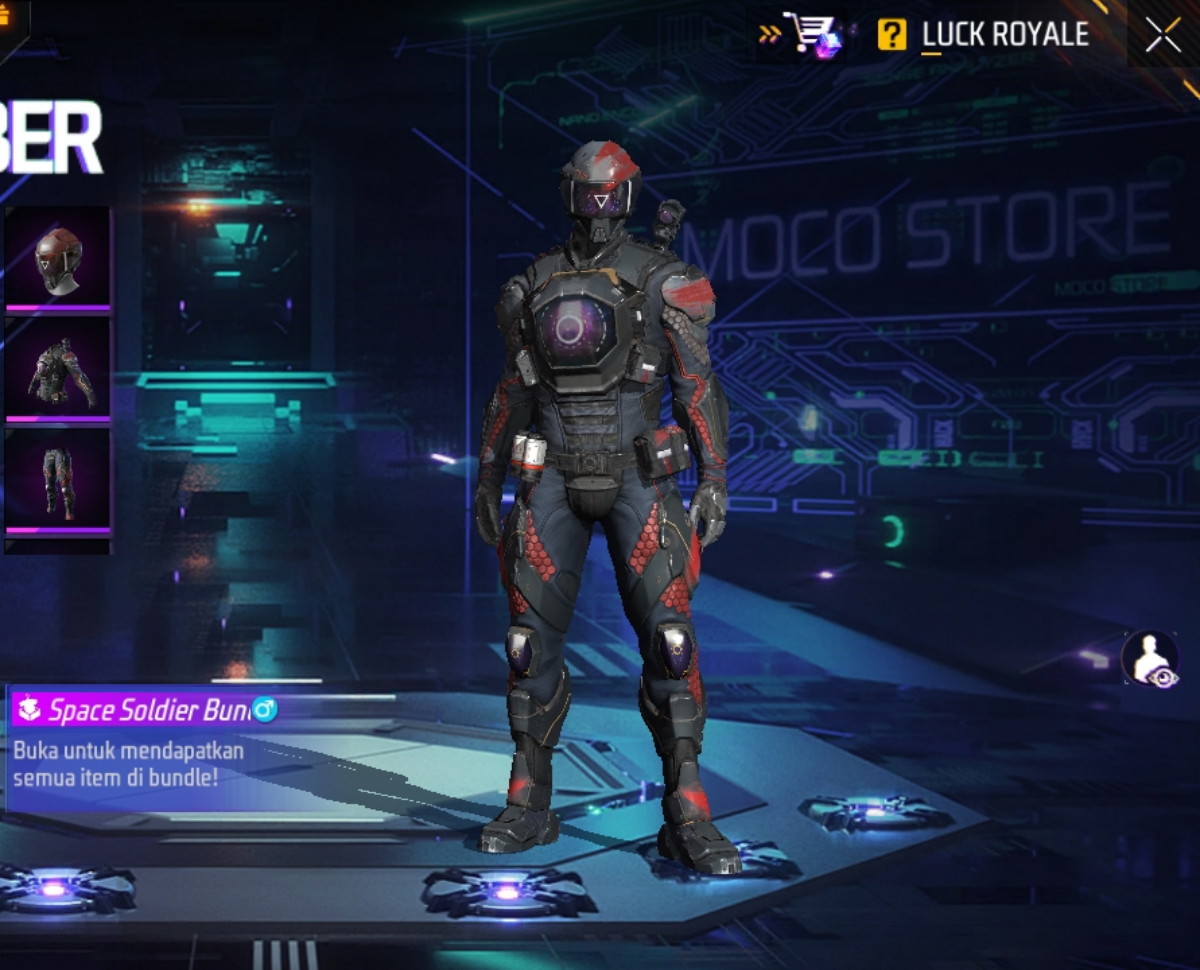 Tips Mendapatkan Bundle FF Space Soldier - Dafunda.com