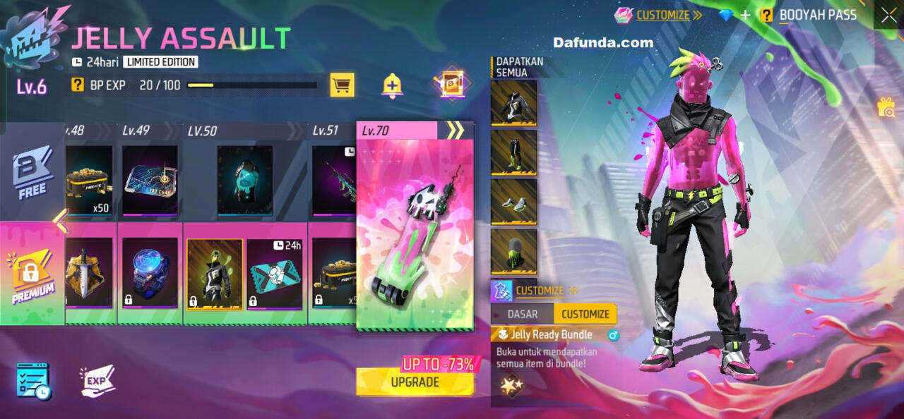 Cara Mendapatkan Bundle FF Jelly Ready - Dafunda.com