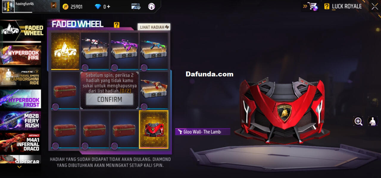 Cara Mendapatkan Gloo Wall The Lamborghini Shield Free Fire - Dafunda.com