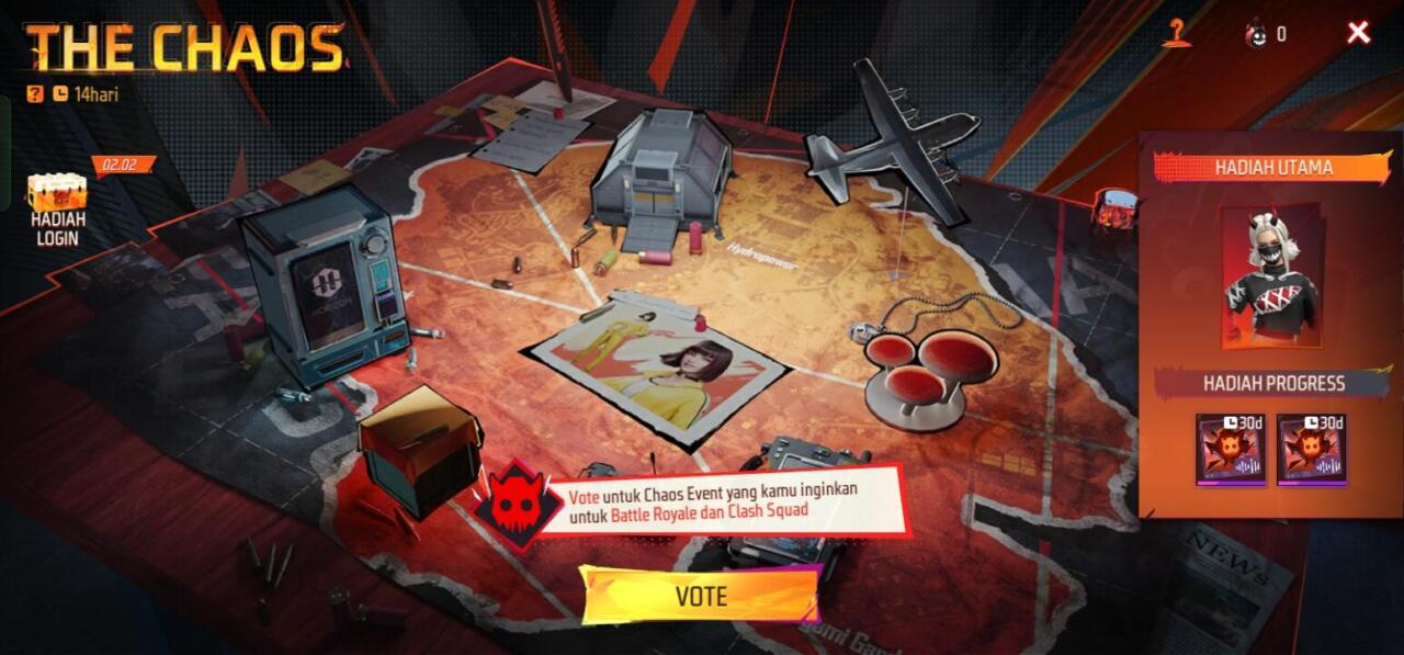 Free Fire Hadirkan Event Baru Jelajahi Chaos, Inilah Daftar Hadiahnya ...