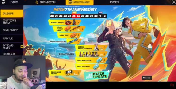 Jadwal Event Patch 7 Anniversary Free Fire (FF), Banyak Hadiah Gratis ...