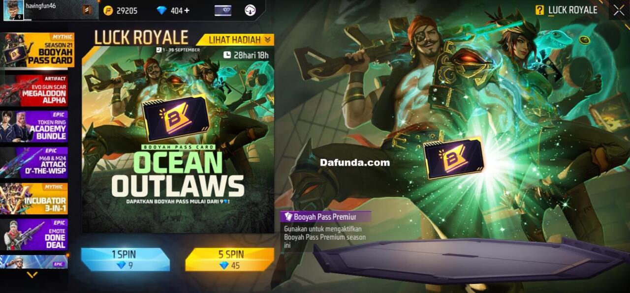 Event FF 2024 BP Card Season 21, Bisa Bikin Booyah Pass Jadi Premium ...