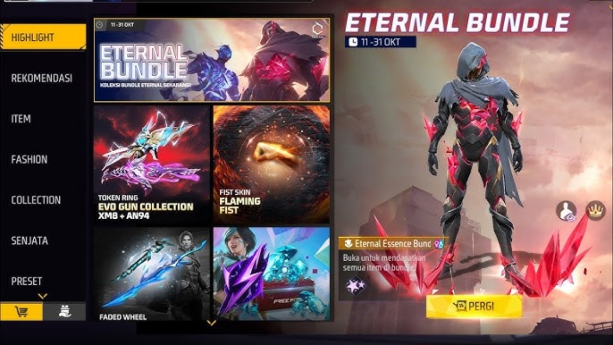 Cara Mendapatkan Bundle Eternal Free Fire Mythic - Dafunda.com