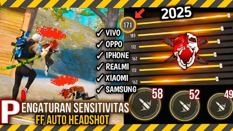 Sensitivitas FF Auto Headshot 2025 untuk Semua HP, Yuk Gunakan! - Dafunda.com