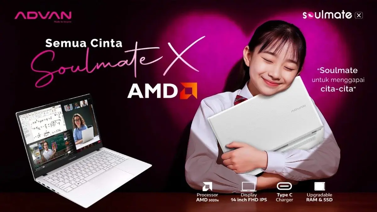 Spesifikasi ADVAN Soulmate X, Laptop 2 Jutaan Untuk Harian - Dafunda.com